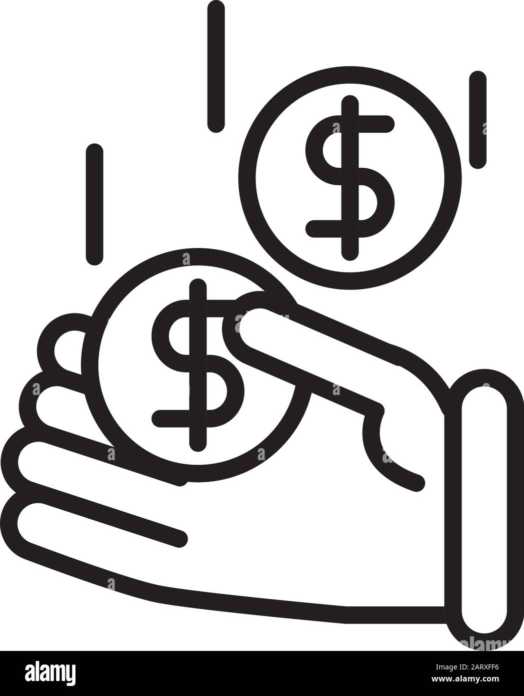 business cash money line design vector illustration Stock Vector Image ...