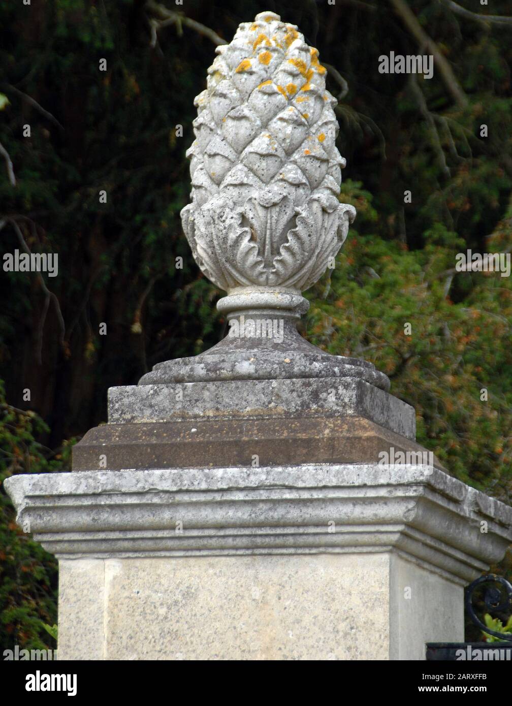 Pine cone finial symbol of eternity Stock Photo - Alamy