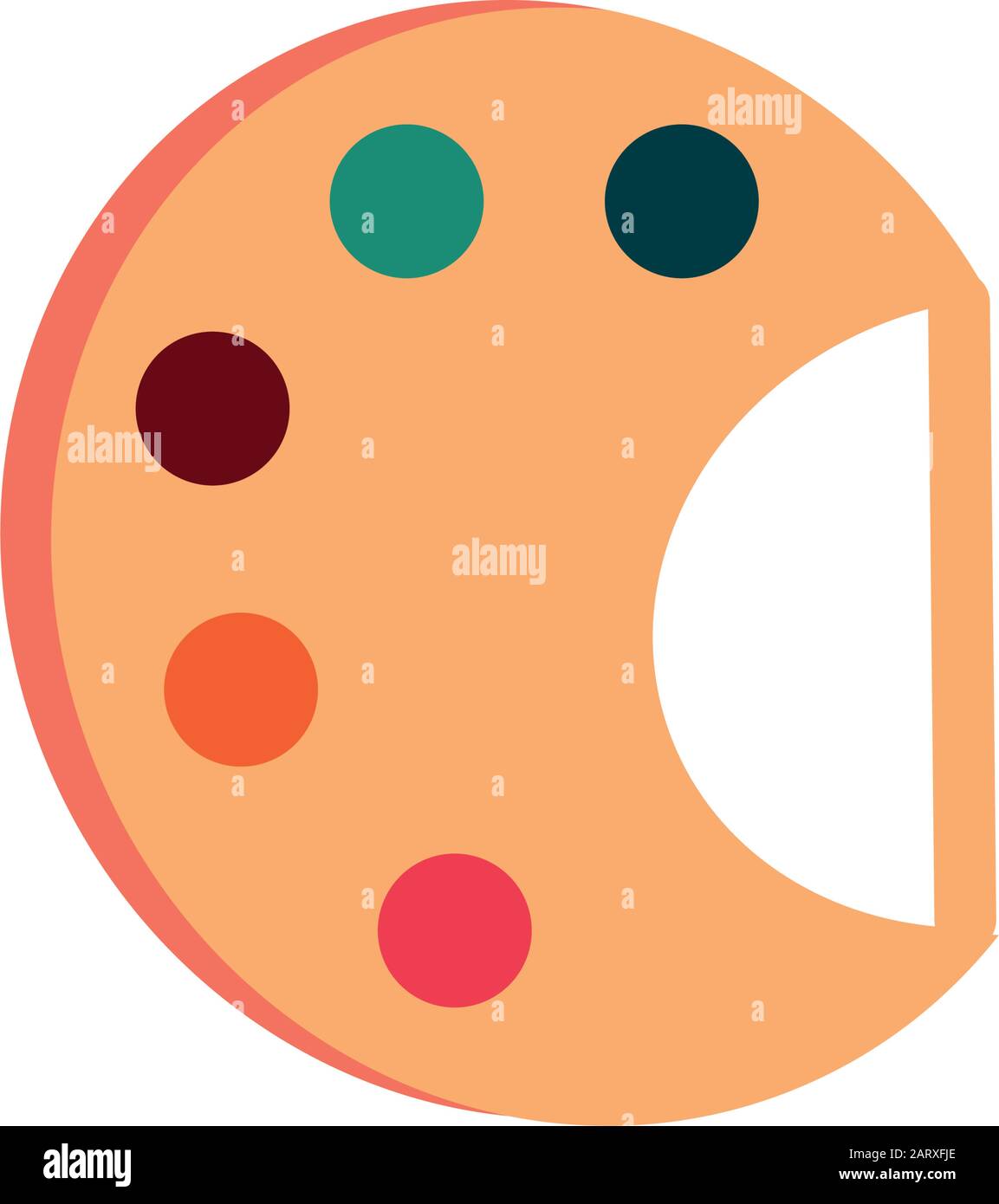 palette color artistic education school vector illustration icon design ...