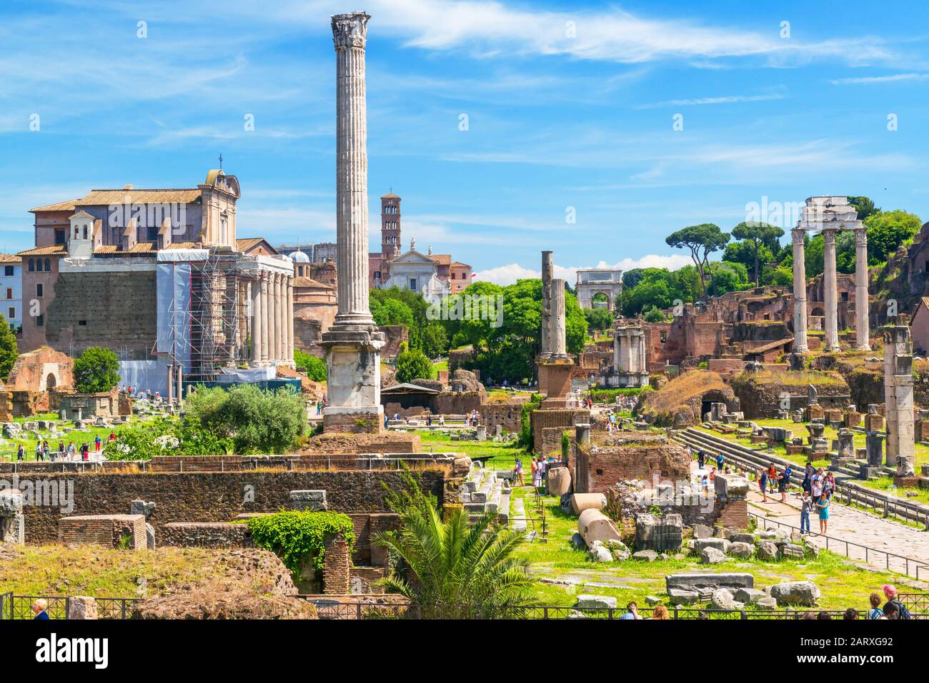 ROME - MAY 1O: Roman Forum on may 10, 2014 in Rome, Italy. The Roman ...