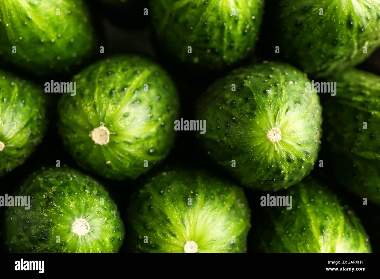 Fresh green cucumbers as background Stock Photo - Alamy