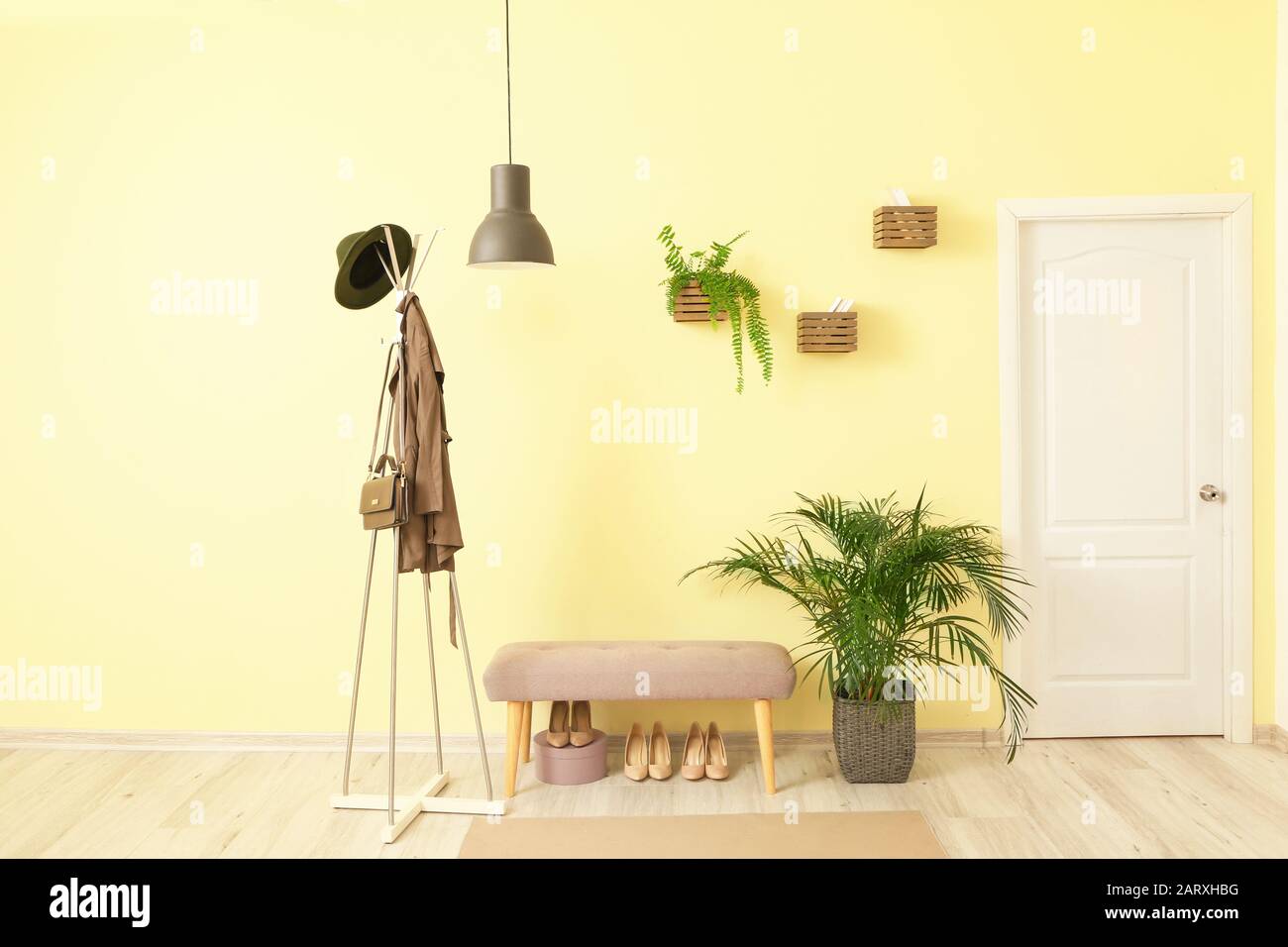 Stylish interior of modern hall Stock Photo - Alamy