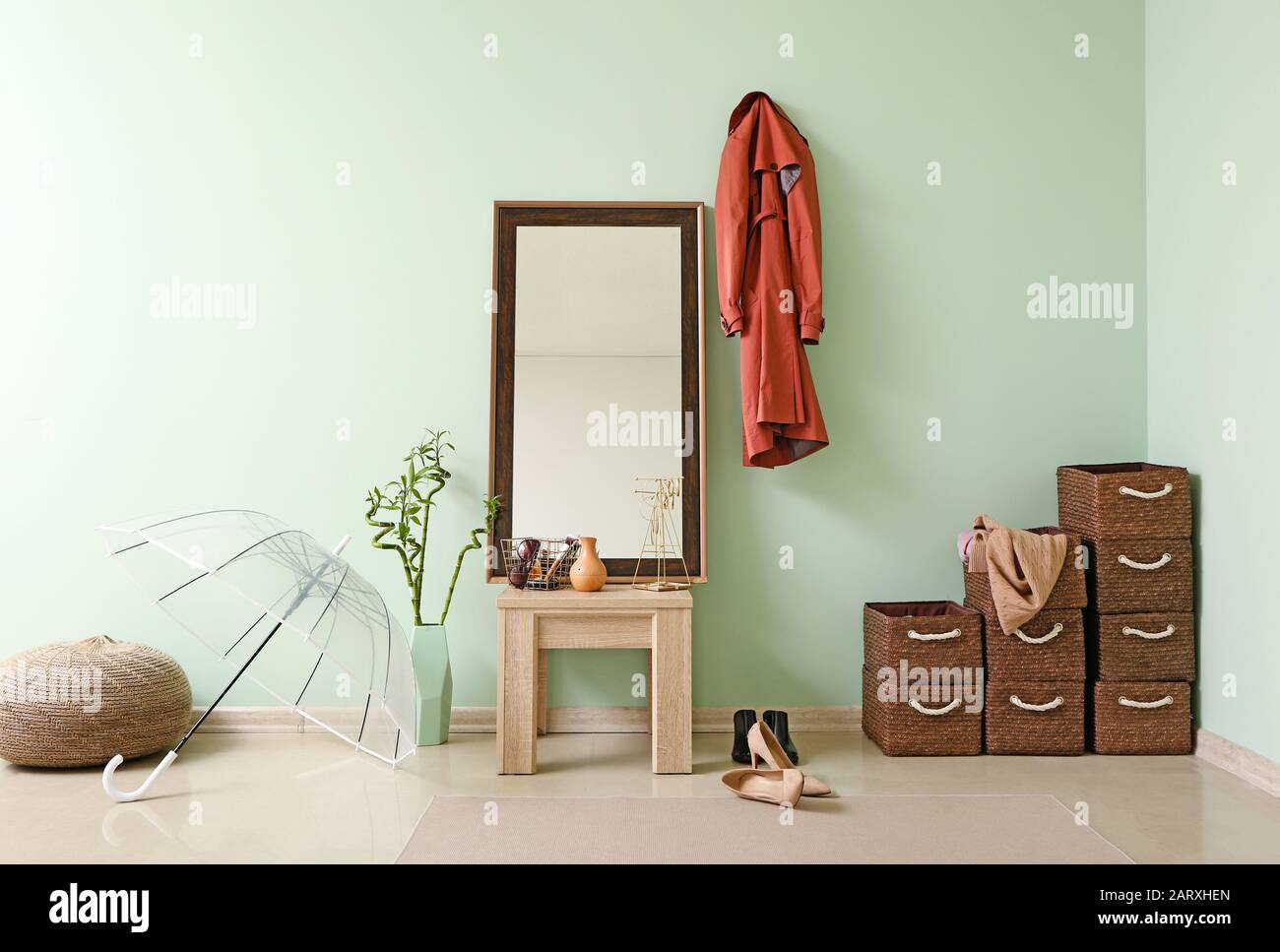 Stylish interior of modern hall Stock Photo - Alamy