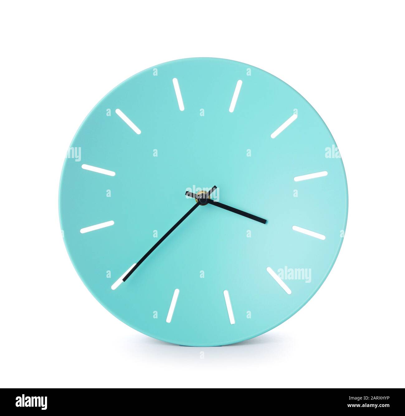 Stylish clock on white background Stock Photo - Alamy