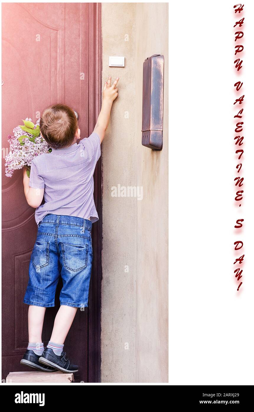 Child waiting door Cut Out Stock Images & Pictures - Alamy