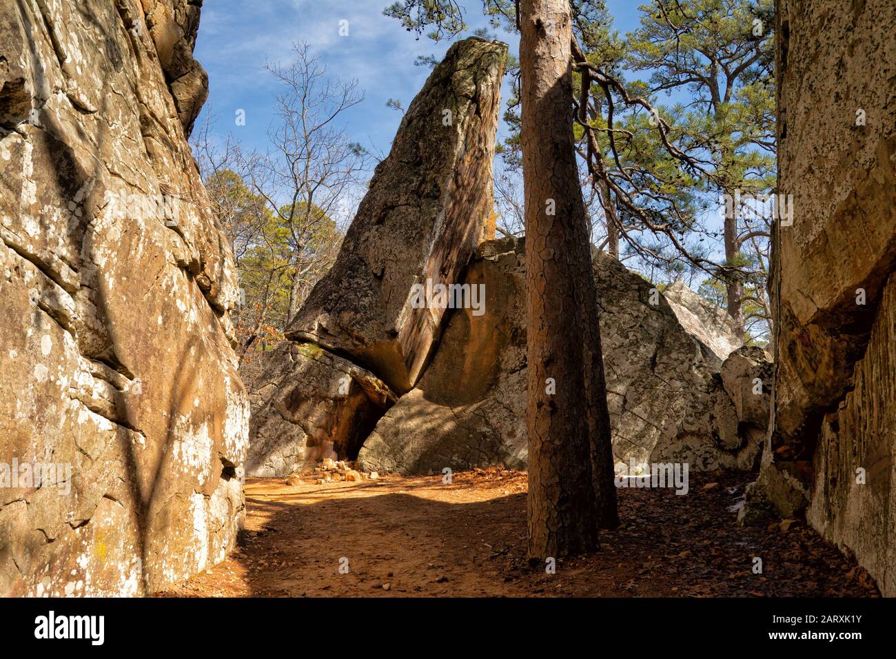 Natural corral formed by rock and giant boulders at Robber's Cave ...
