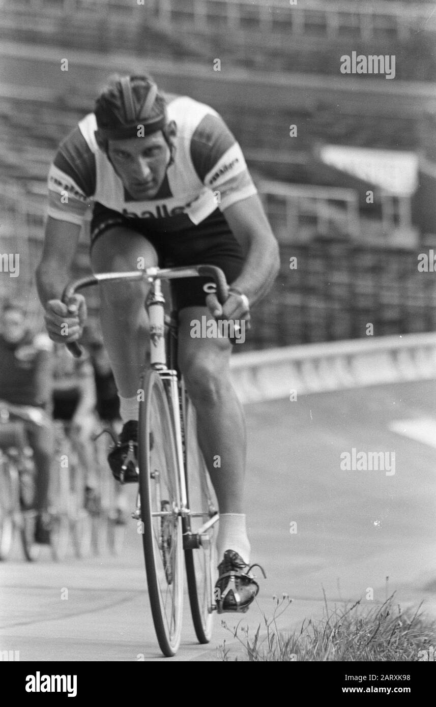 Training Dutch Championships Cycling in Olympic Stadium. Tiemen Groen ...