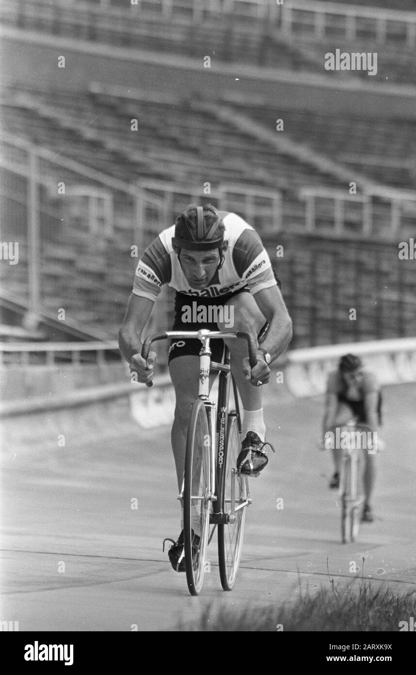 Training Dutch Championships Cycling in Olympic Stadium. Tiemen Groen ...