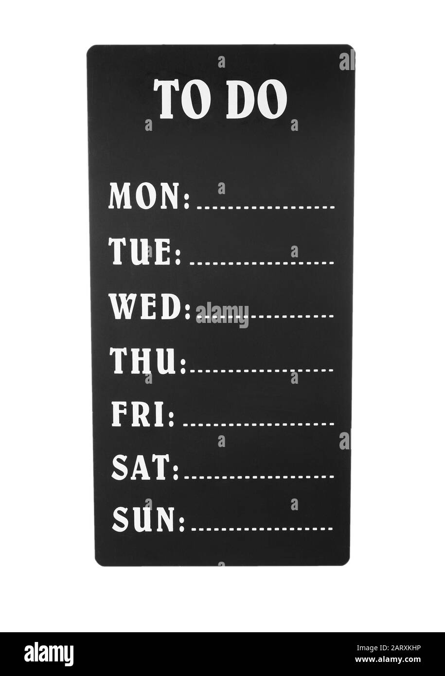 Empty to do list on white background Stock Photo - Alamy