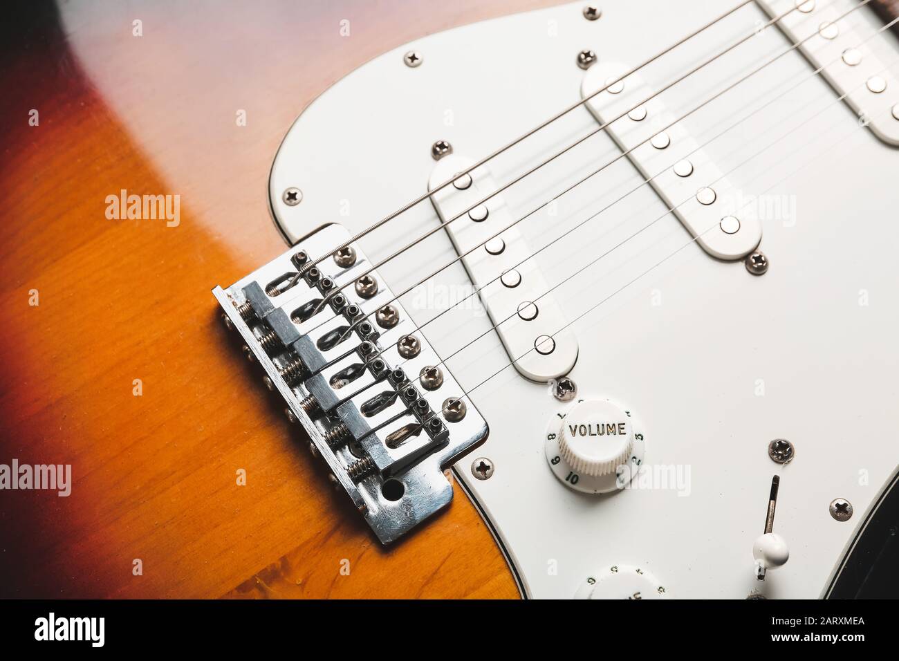 Modern bass guitar, closeup view Stock Photo - Alamy