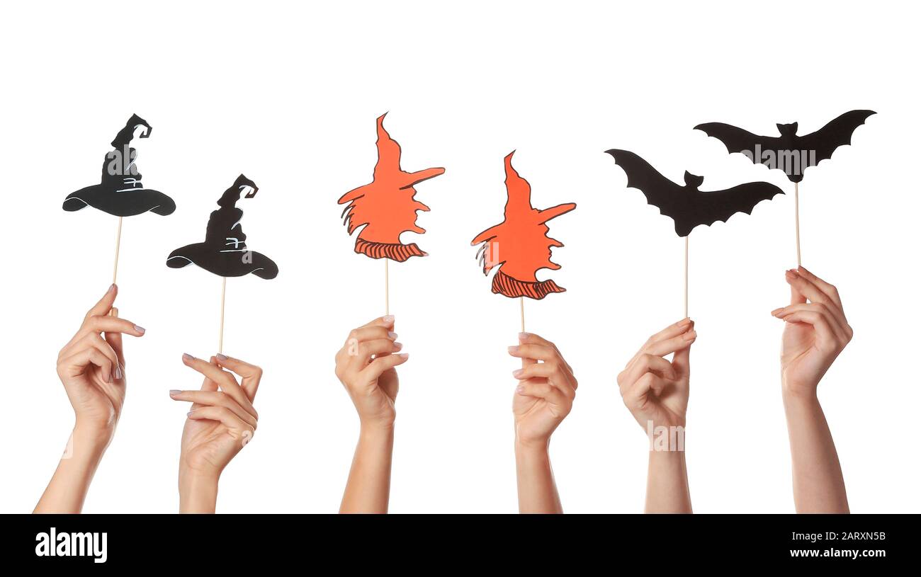 Woman many arms holding different Cut Out Stock Images & Pictures - Alamy