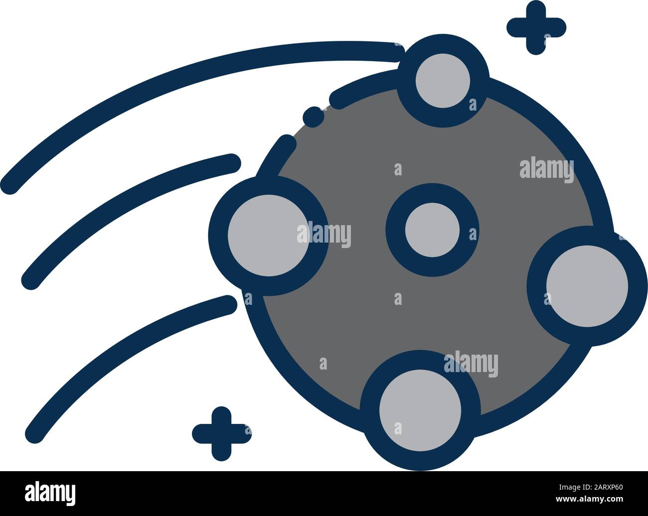 moon craters celestial astronomy and space on white background vector ...
