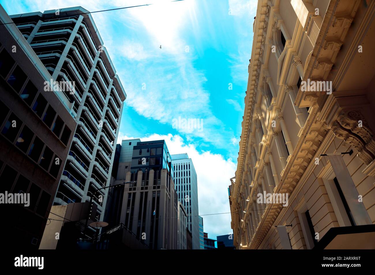 Commercial building close up; Wellington Office Building Stock Photo ...