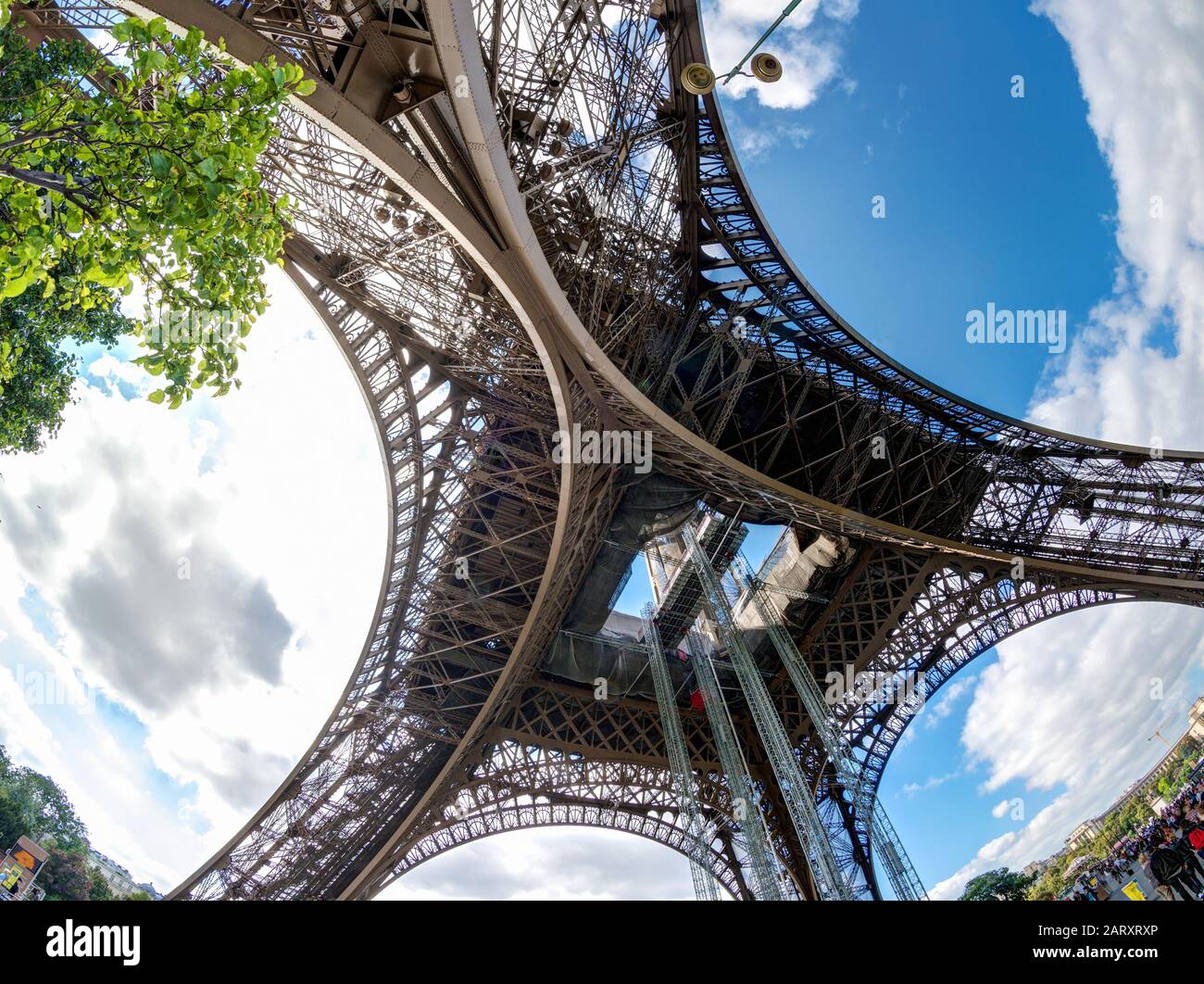 The Eiffel tower in Paris. View from below Stock Photo - Alamy