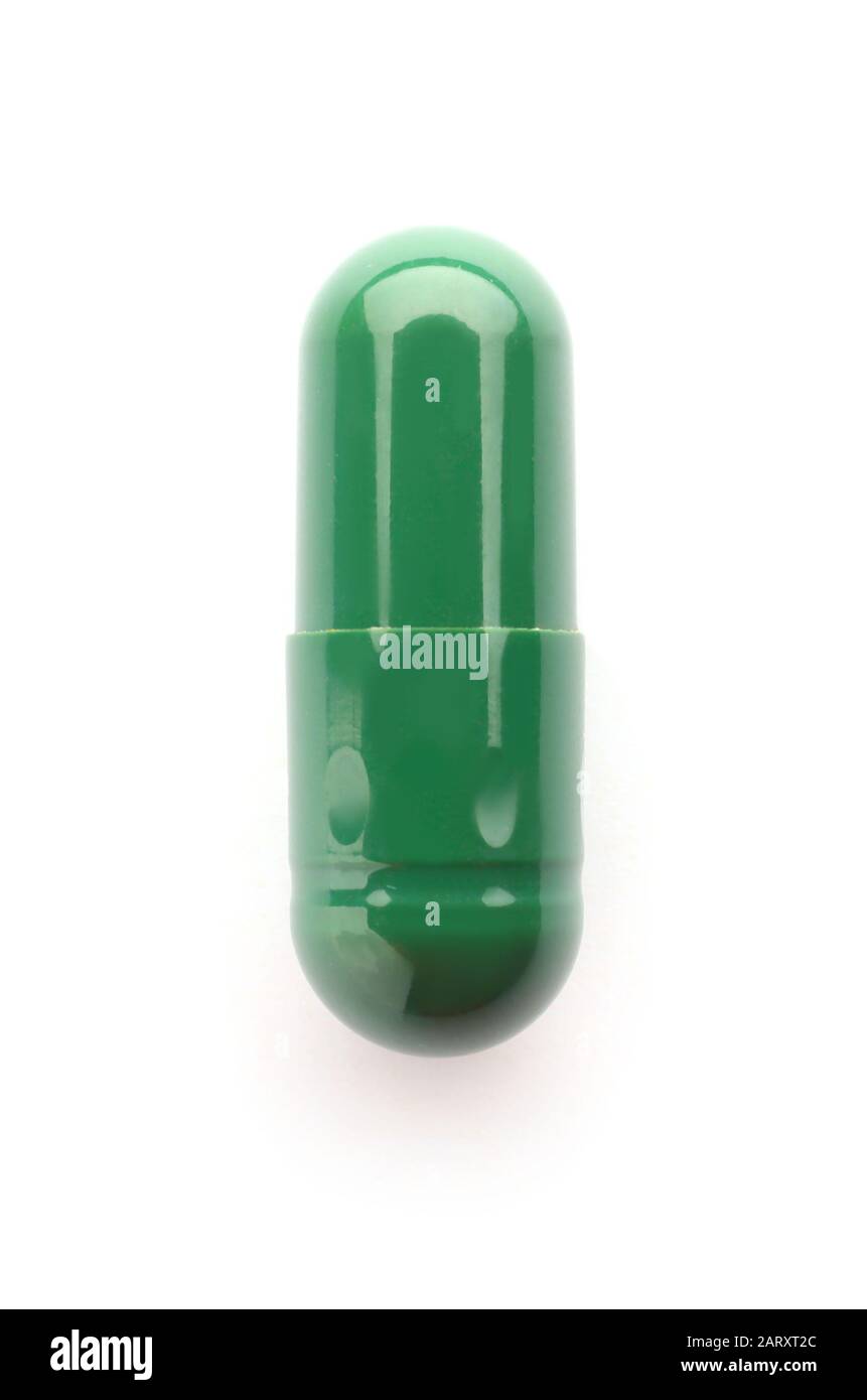 Color pill on white background Stock Photo - Alamy