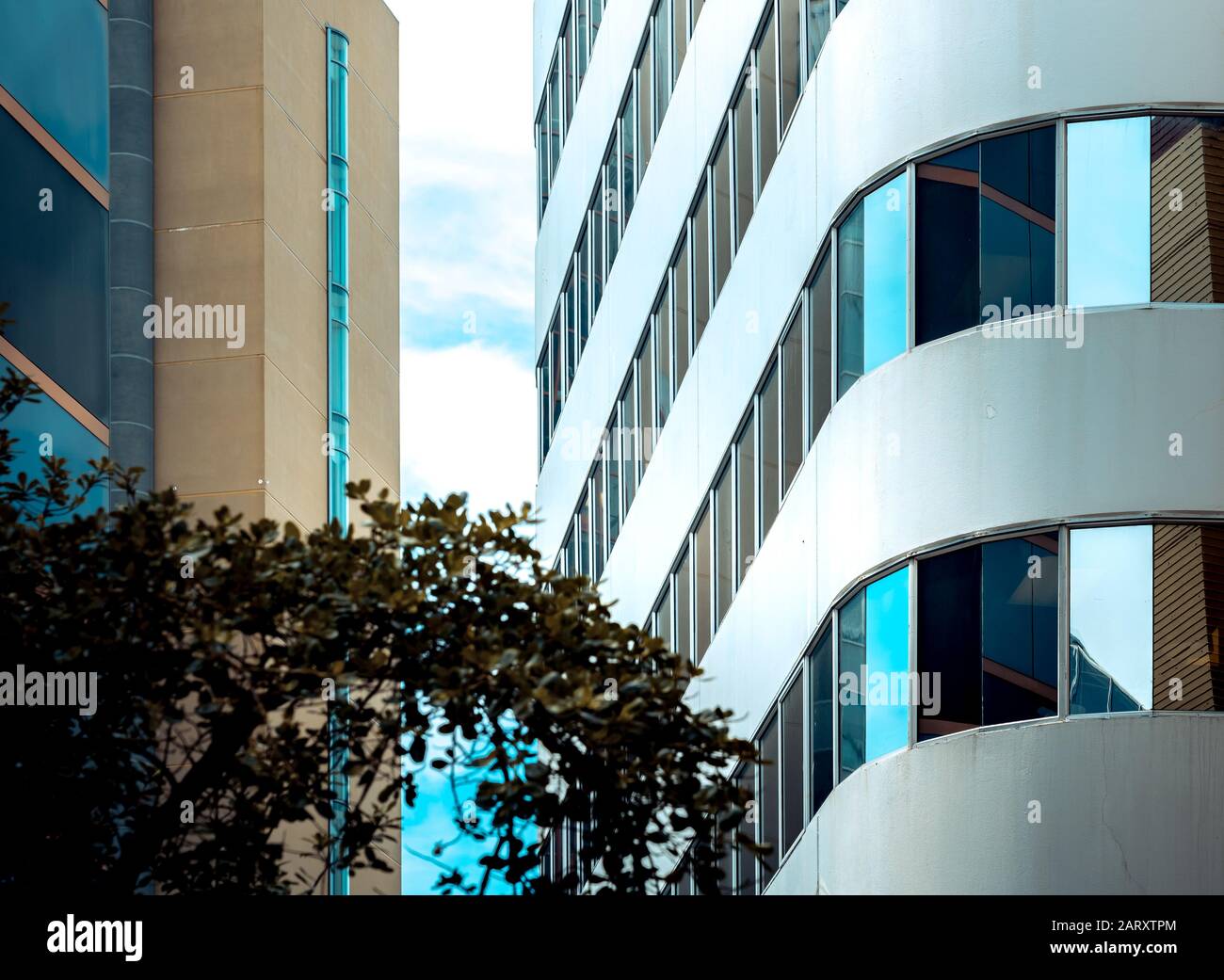 Commercial building close up; Wellington Office Building Stock Photo ...