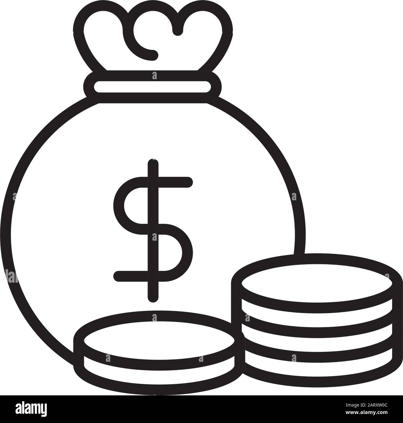business cash money line design vector illustration Stock Vector Image ...