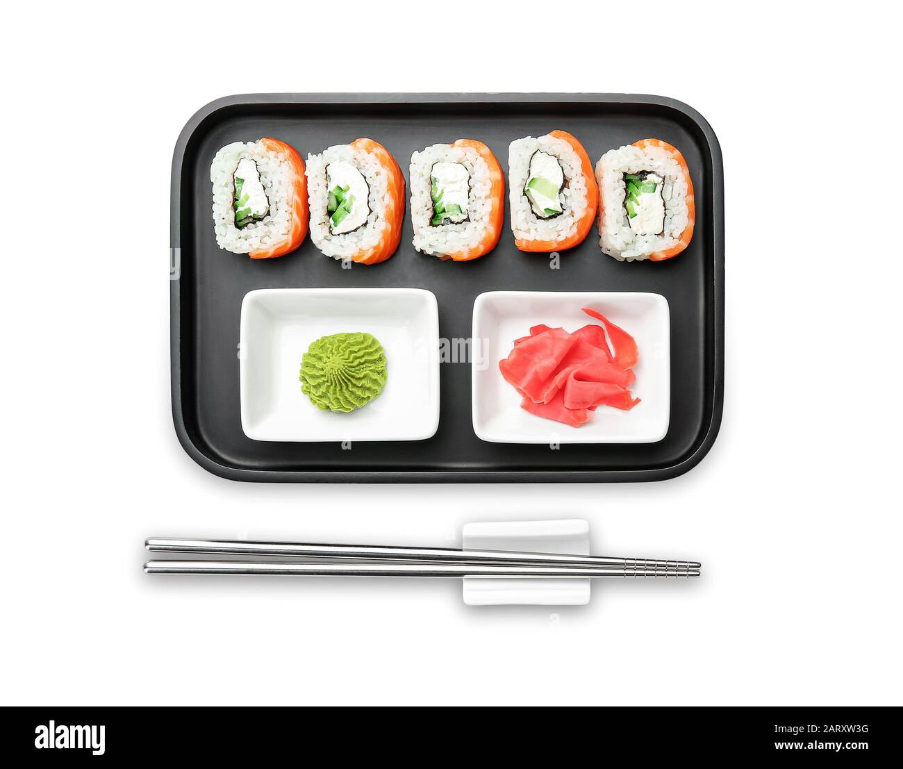 Sushi set chopsticks flat Cut Out Stock Images & Pictures - Alamy