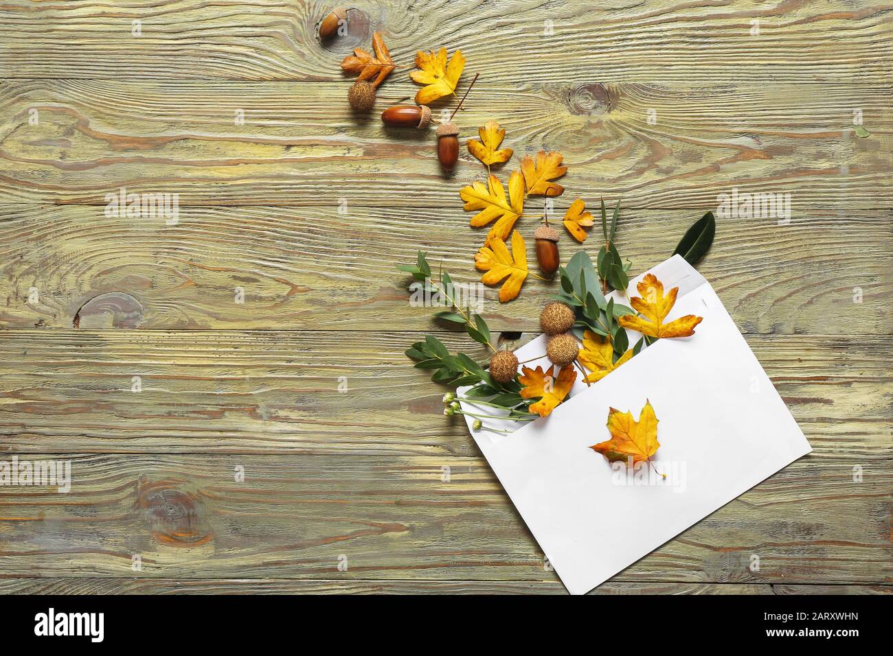 Beautiful autumn composition envelope hi-res stock photography and ...