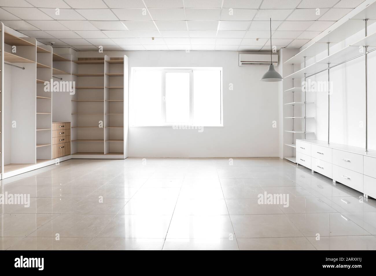 View of empty dressing room Stock Photo - Alamy