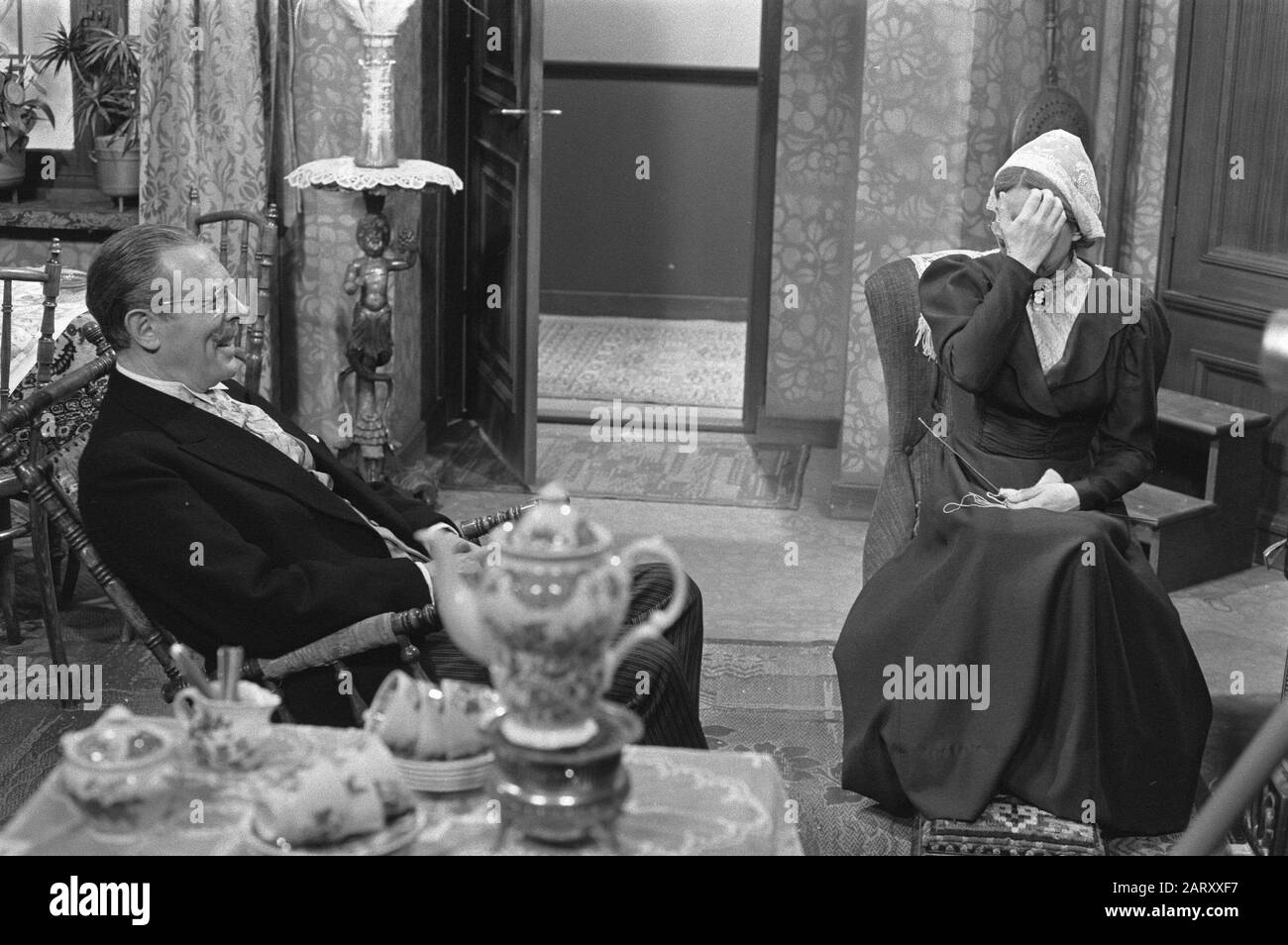 TV film NCRV: nr. 12 (l) Louis Borel in scene, nr. 3 (l) Piet Ekel and ...