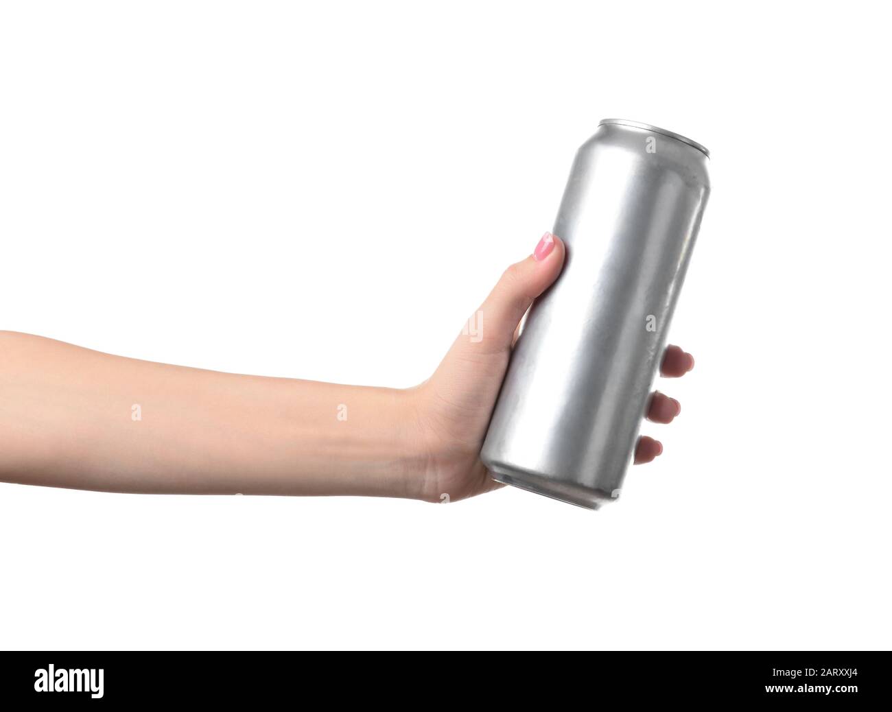 Hand holding can alcohol Cut Out Stock Images & Pictures - Alamy