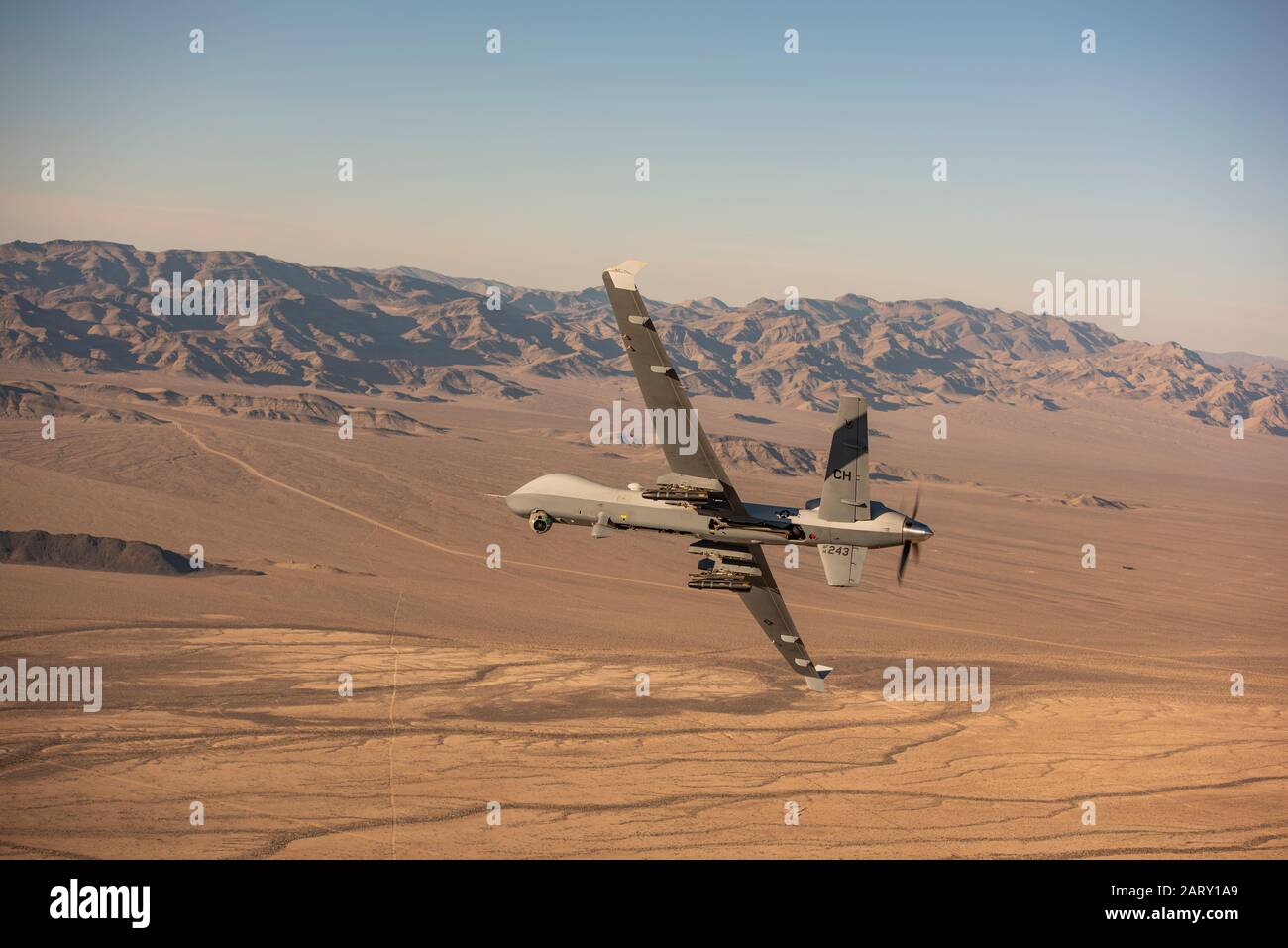 The MQ-9 Reaper flies a training mission over the Nevada Test and ...