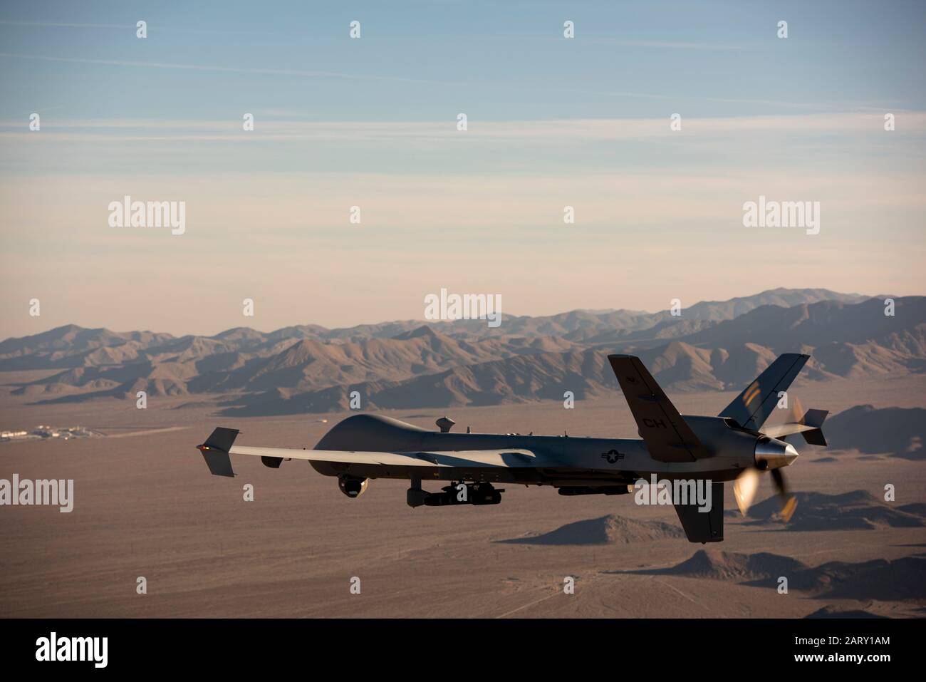 The MQ-9 Reaper flies a training mission over the Nevada Test and ...