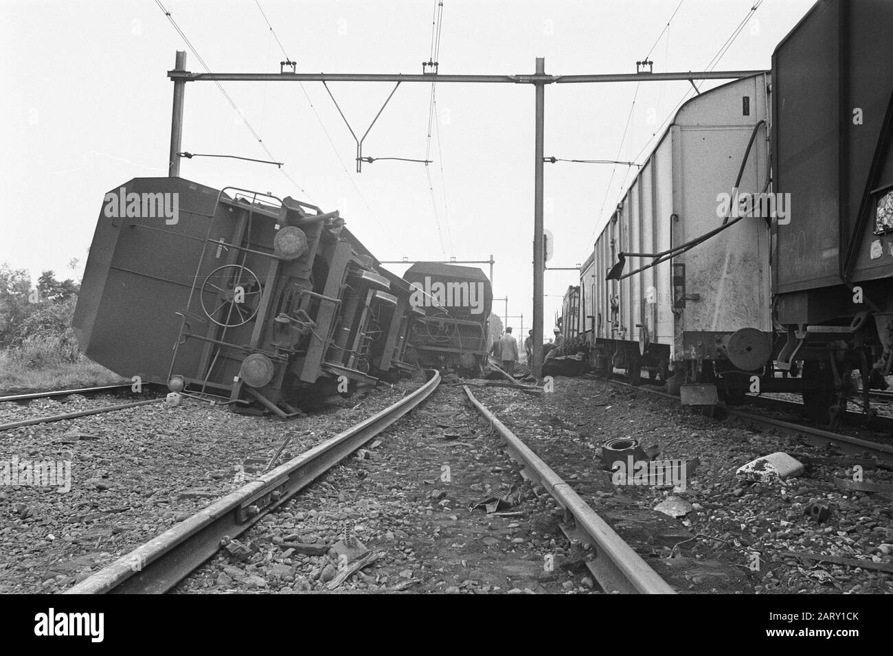 Two freight trains collide at the railway junction near the Utrecht ...
