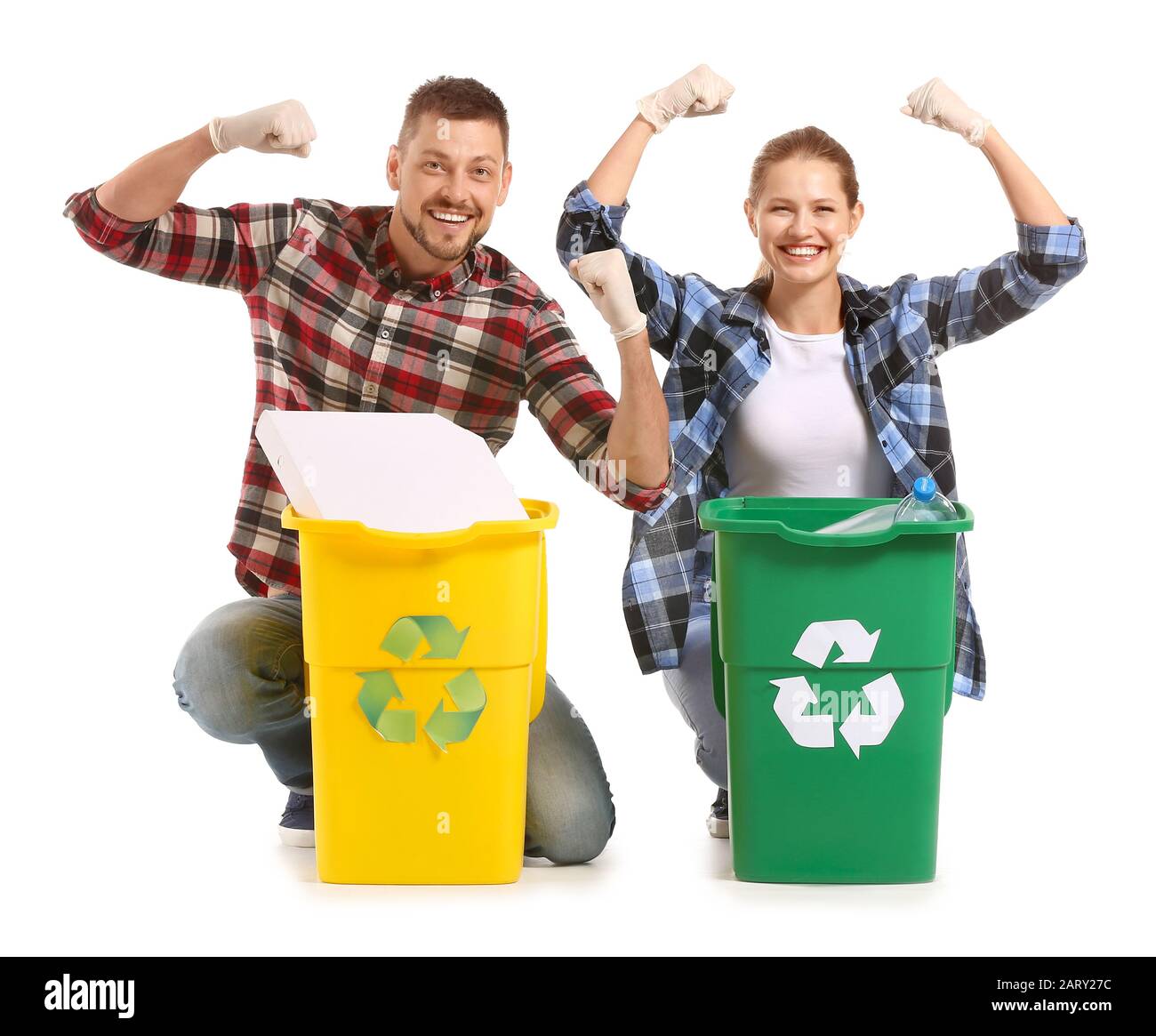 Containers waste recycling sorting Cut Out Stock Images & Pictures - Alamy