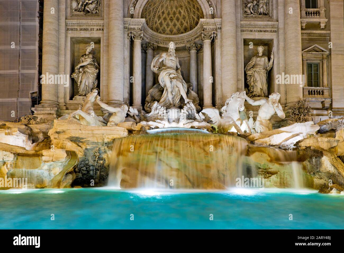 The famous Trevi Fountain at night, Rome, Italy Stock Photo - Alamy