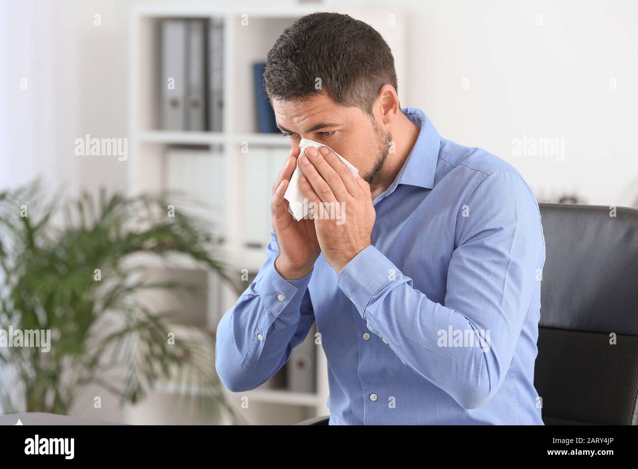 Man cough office hi-res stock photography and images - Alamy
