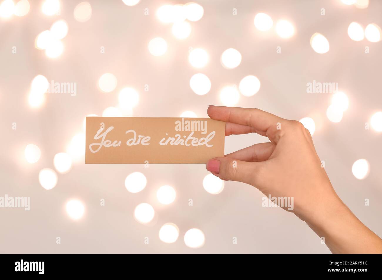 Wedding invitation hand written hi-res stock photography and images - Alamy