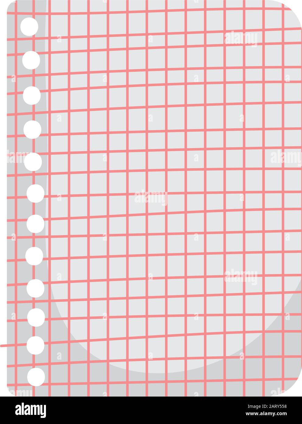 back to school education notebook and paper grid sheet vector ...