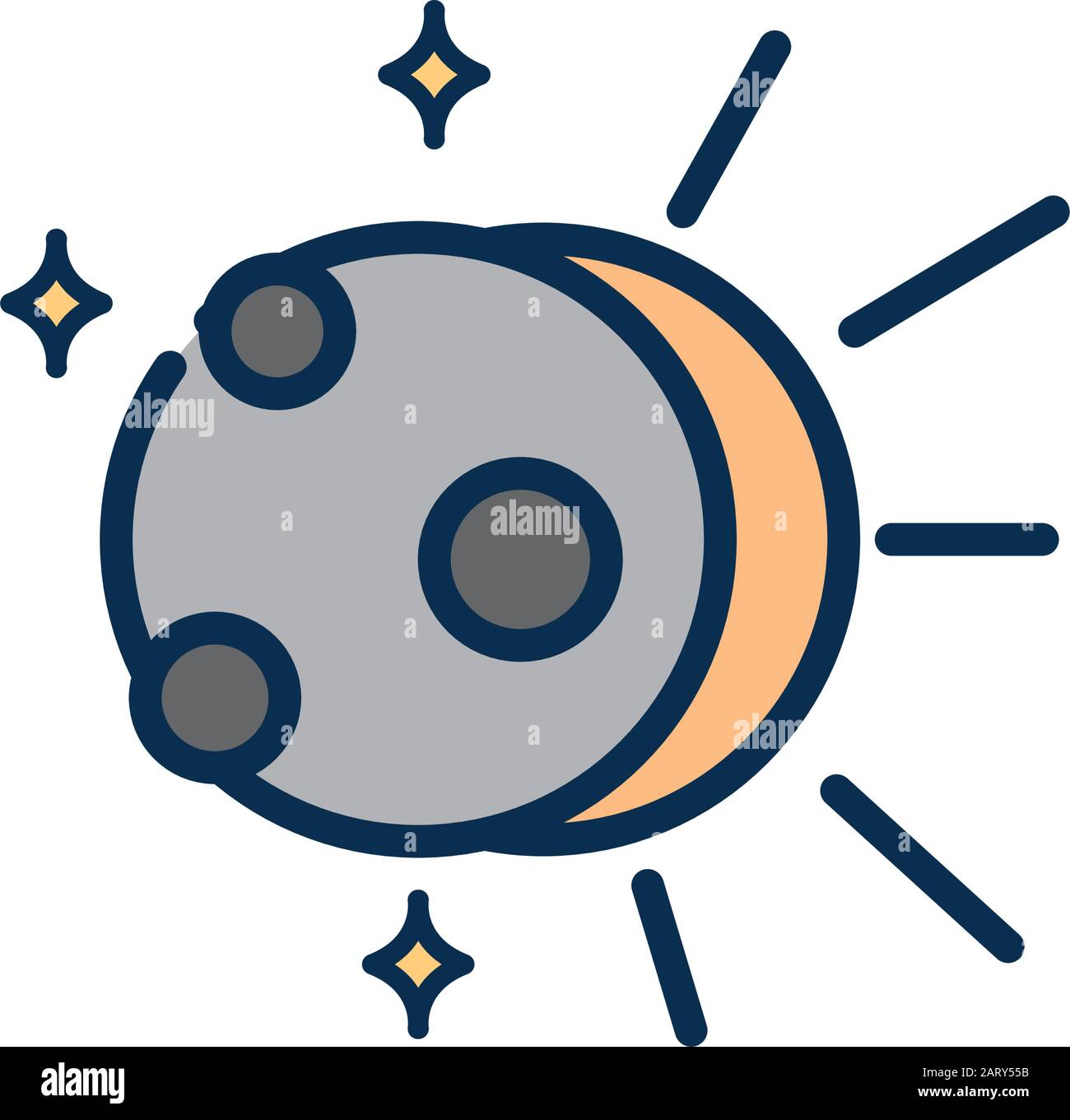 astronomy and space on white background vector illustration Stock ...