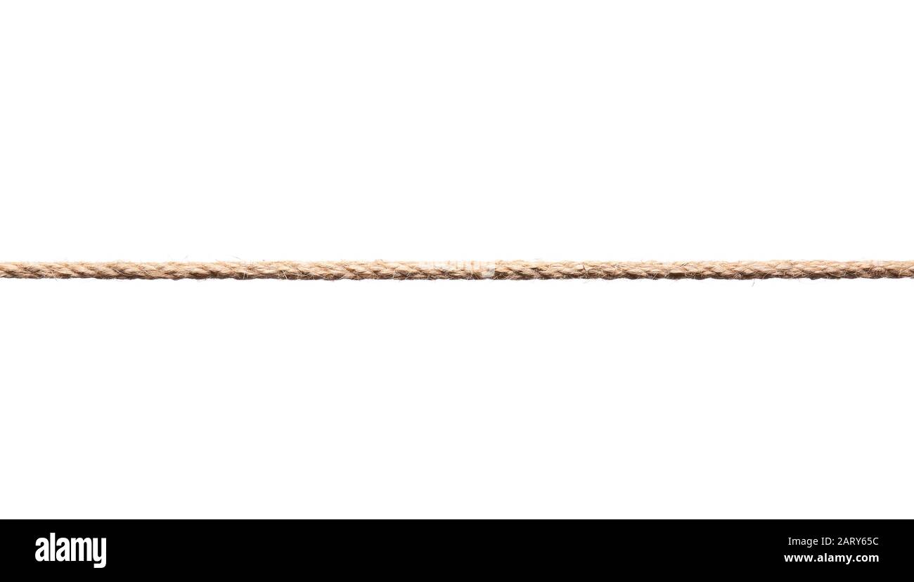 Clean rope on white background Stock Photo - Alamy