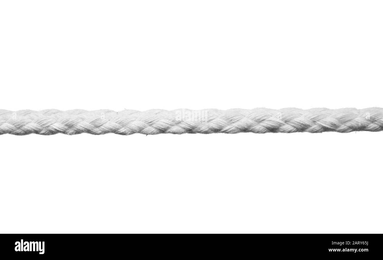 Clean rope on white background Stock Photo - Alamy