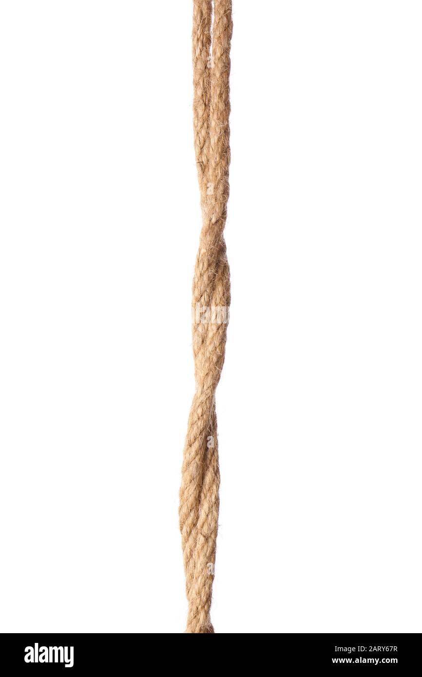 Clean ropes on white background Stock Photo - Alamy