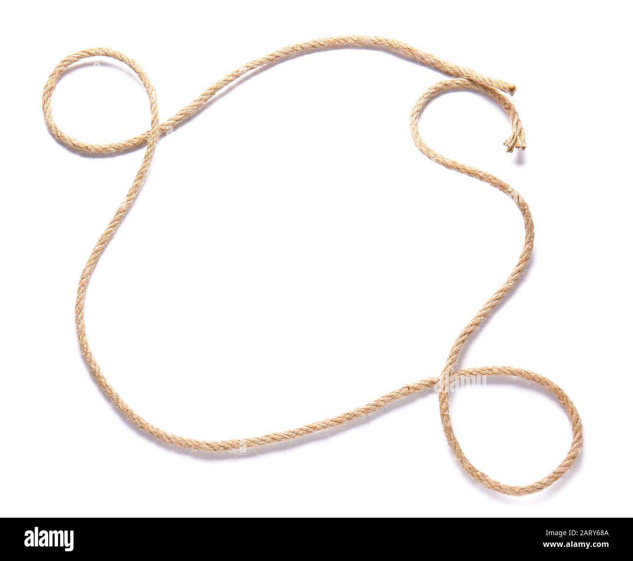 Clean rope on white background Stock Photo - Alamy