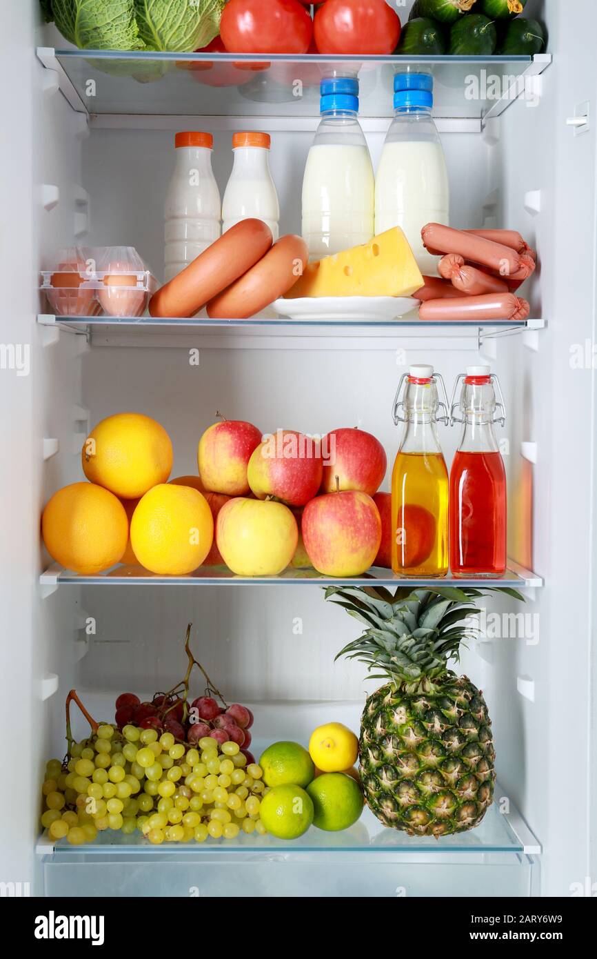 Milk and eggs in fridge hi-res stock photography and images - Alamy