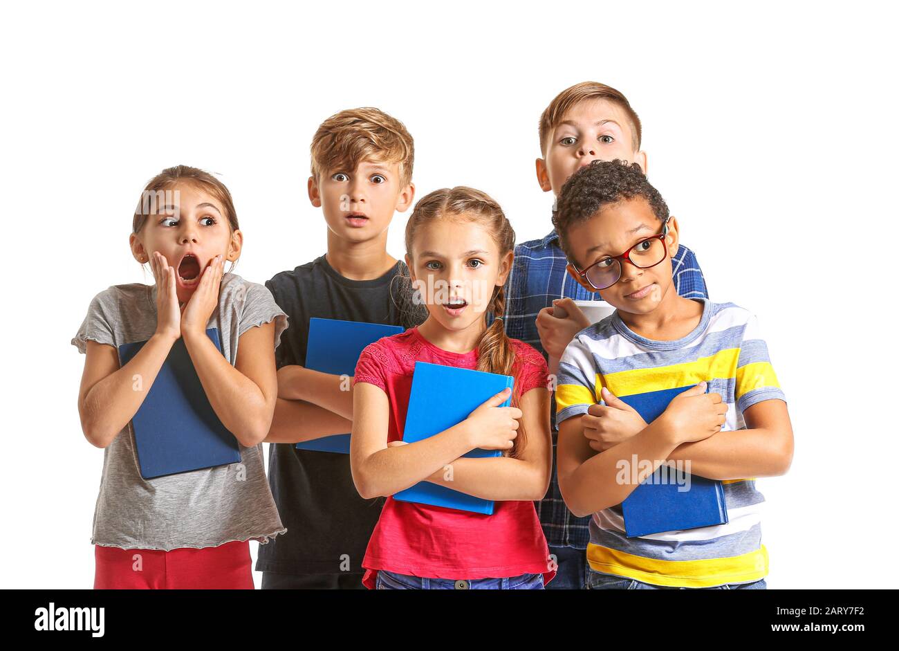 Children surprised reading hi-res stock photography and images - Alamy