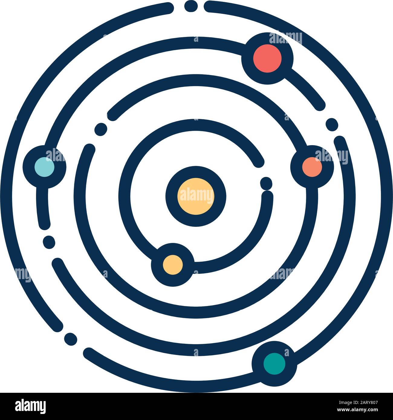 Milky Way Planets Vector