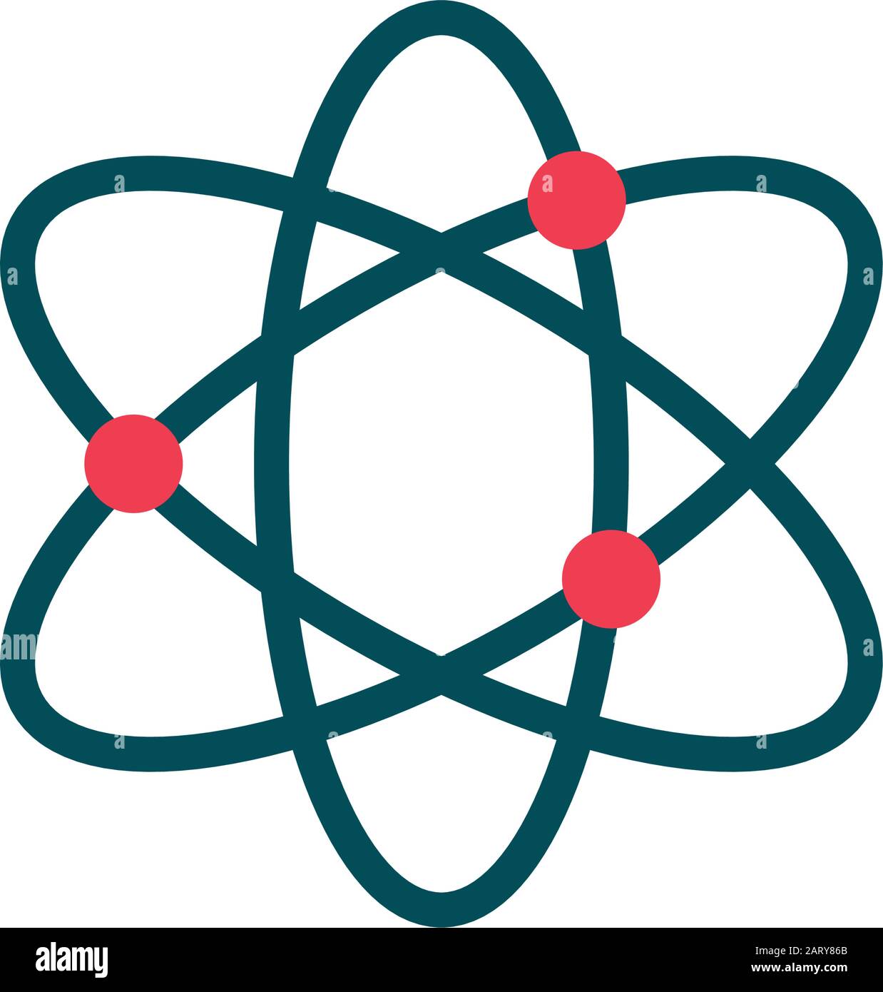 atom chemistry science education school vector illustration icon design ...