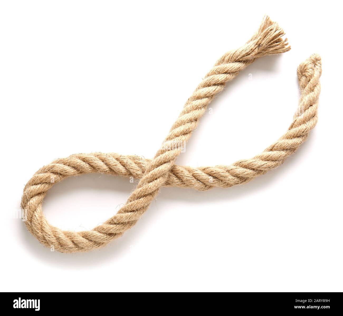 Rope on white background, top view Stock Photo - Alamy