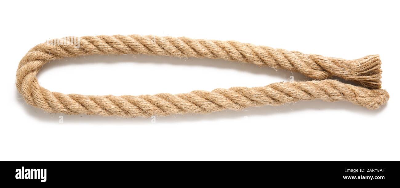 Rope on white background, top view Stock Photo - Alamy