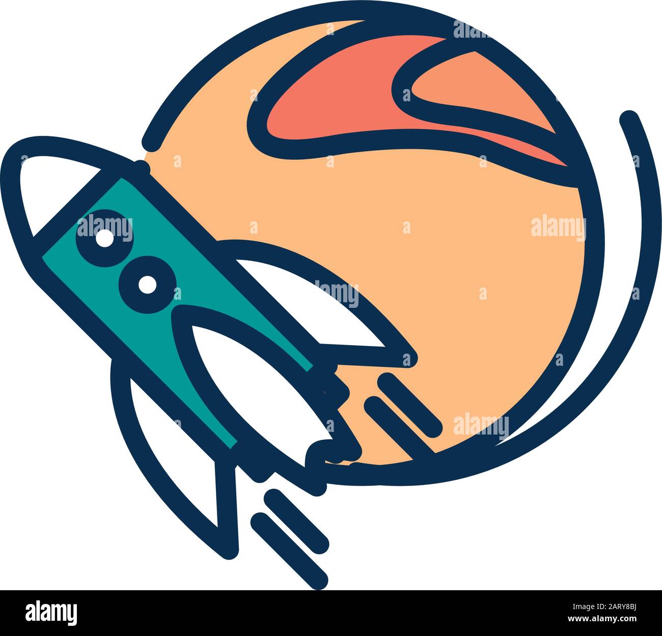 astronomy and space on white background vector illustration Stock ...