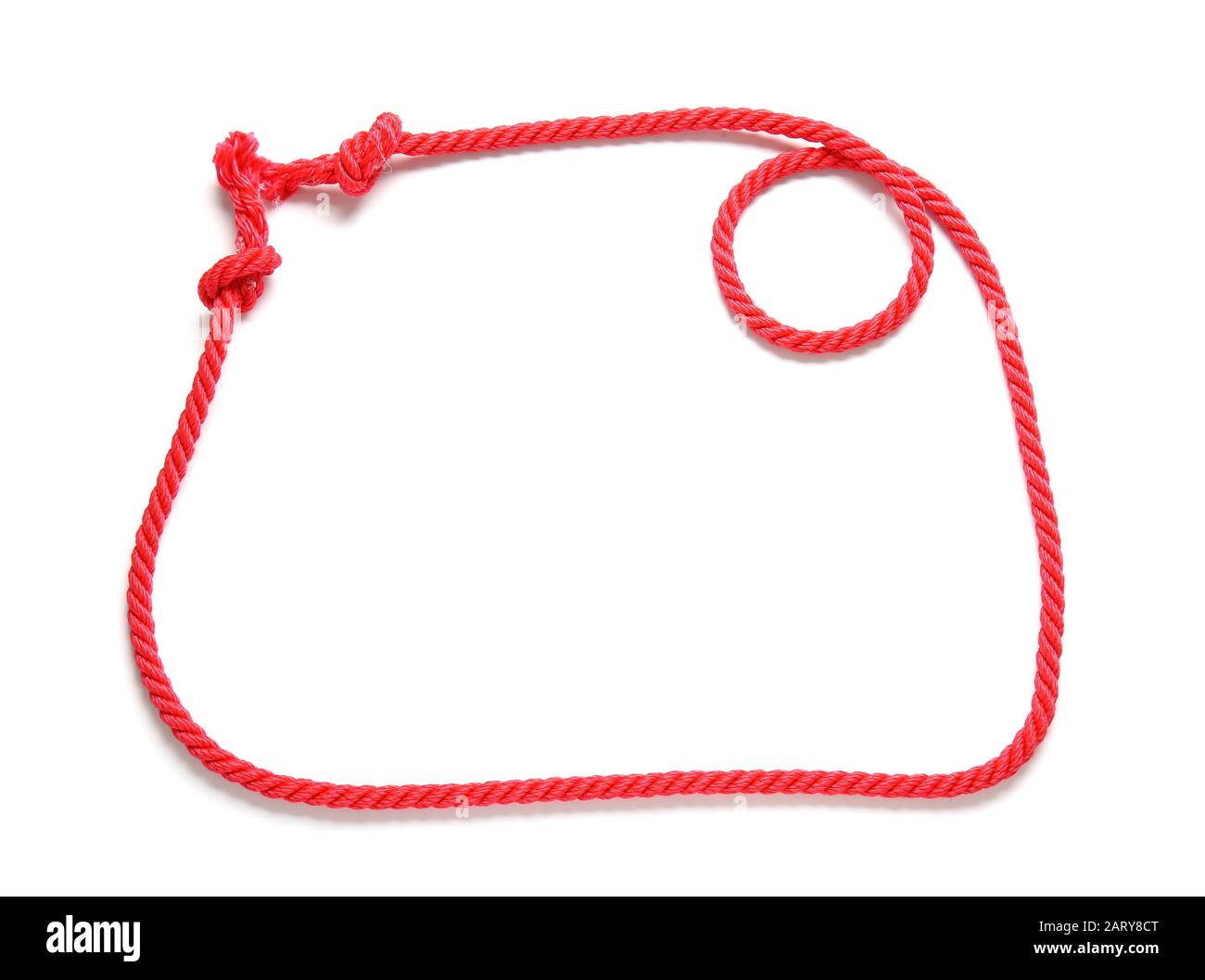 Rope on white background, top view Stock Photo - Alamy
