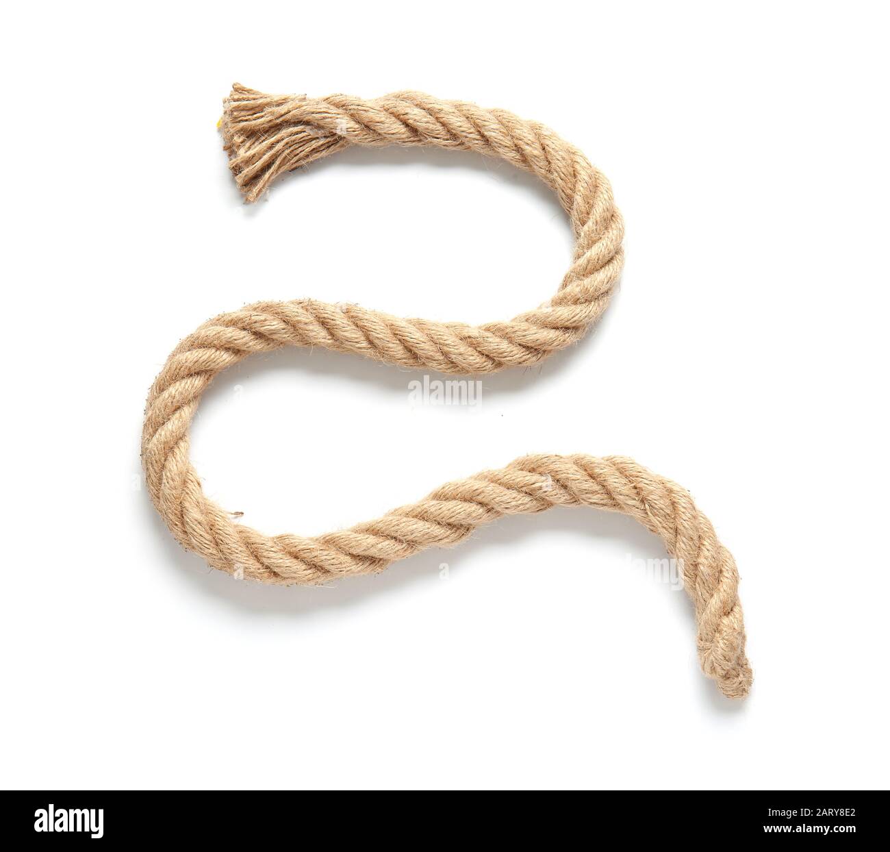 Rope on white background, top view Stock Photo - Alamy