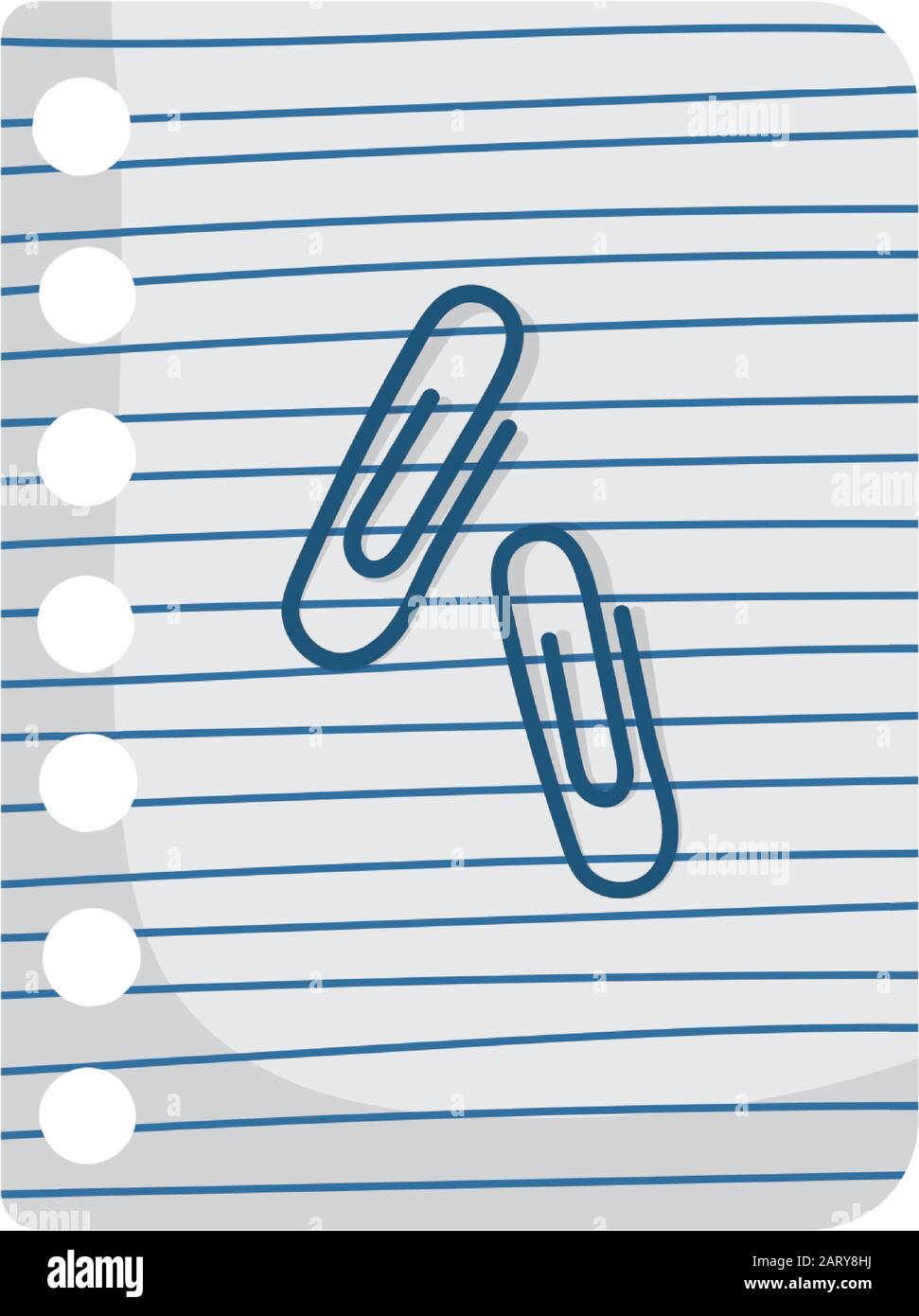 back to school education paper and clips supplies vector illustration ...