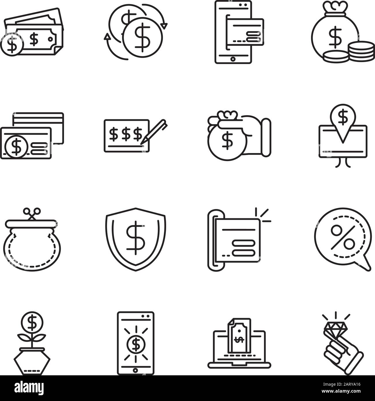 business cash money line design vector illustration Stock Vector Image ...